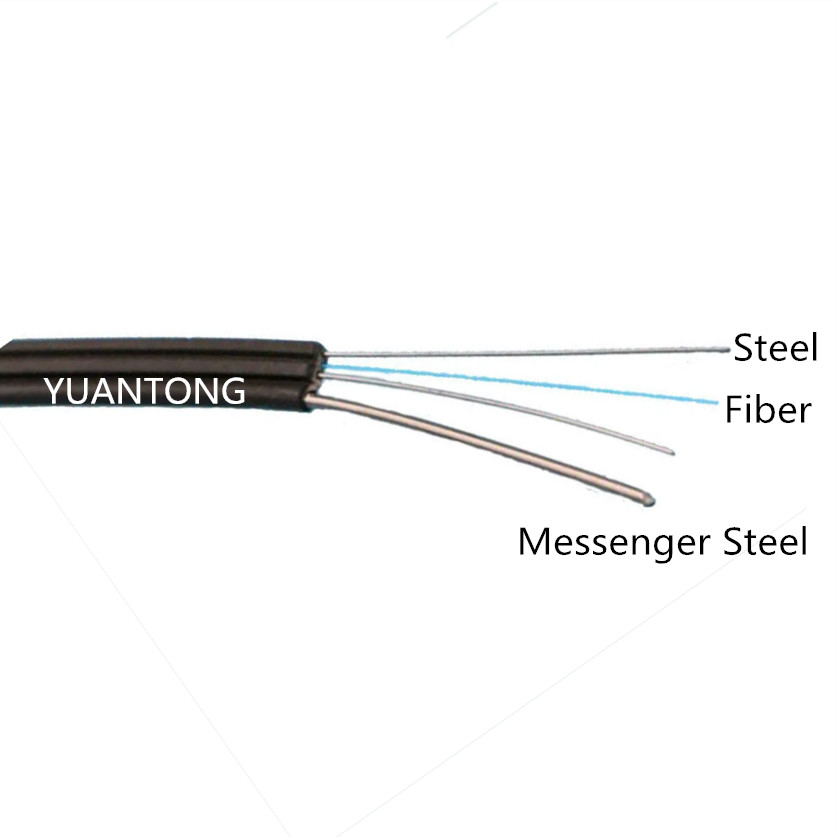 Stahlstab Außen FTTH-Tropfkabel, ANATEL FTTH 1 Kern Glasfaserkabel